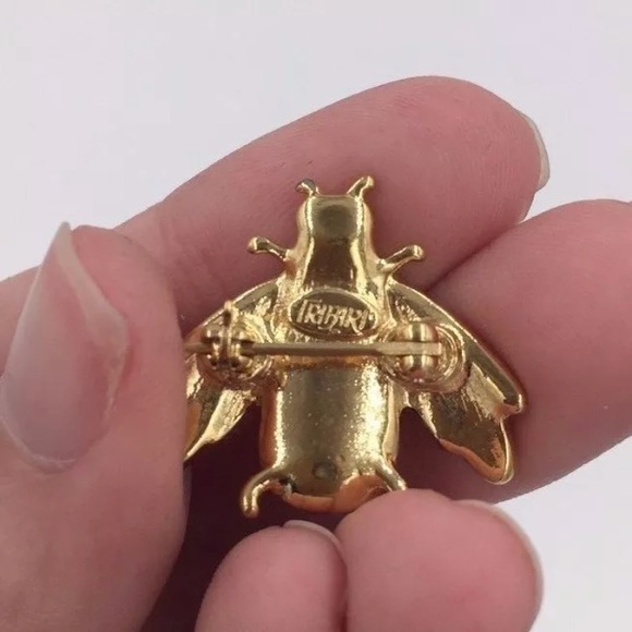 Trifari | Jewelry | Vintage Signed Crown Trifari Rhinestone Bug Pin ...